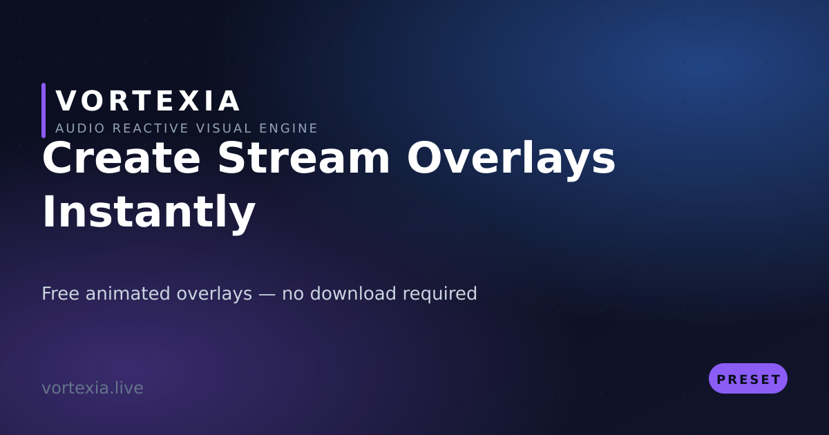 Free Stream Overlay Maker — No Download Needed | Vortexia